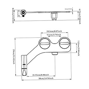 Bidet Attachment for Toilet UK, Toilet Bidet Attachment, Ultra-Slim Bidet Sprayer with Dual Nozzle, Non-Electric Bidet Spray Adjustable Pressure for Feminine/Posterior Wash