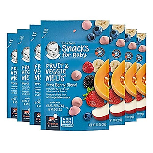 Gerber Snacks for Baby Fruit & Veggie Melts, Very Berry Blend, 1 Ounce (Pack of 7)
