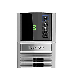 Lasko Works with Alexa Oscillating Tower Fan, Voice Controlled, 4 Quiet Speeds, Sleep Mode, Timer, Bedroom, Living Room, 48", White, T48401