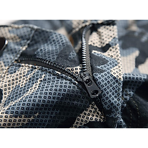 Camo Denim Jeans for Men Moto Biker Slim fit Stretch Jeans Camouflage Skinny Cargo Pants Military Army Combat Pants (Camouflage 1,34)