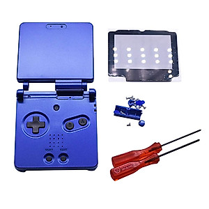 Meijunter Replacement Full Housing Shell Cover Case Repair Parts Set w/Lens&Screwdriver for Nintendo Gameboy Advance SP GBA SP Console