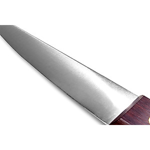 Seki Japan Masahiro Japanese Professional Boning Knife Round Type, 150 mm (5.9 inch), Japanese Carbon Steel Kitchen Cutlery, Chef Knives with Rose Wood Handle for Home Kitchen & Restaurant