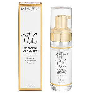 Lash Affair TLC Eye-Lash Extension Cleanser Foam Face Wash with Tea Tree Oil, Lash Shampoo, Facial Cleanser, Makeup Remover, Water-Based Eye-Lash Cleanser Oil-Free, 50 ml