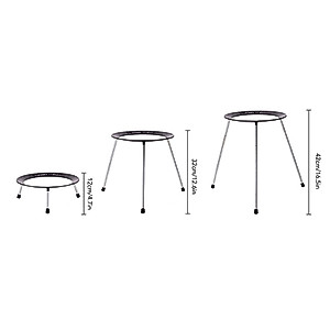 Campfire Cooking Stand, Campfire Tripod Stainless Steel Portable Liftable Open Fire Tripod Grill for Barbecue Cooking