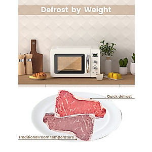 Retro Microwave Oven, SIMOE Compact Microwave Countertop 0.9 cu.ft. 900 W