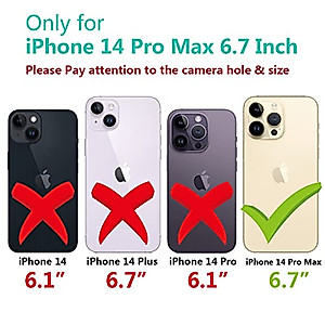 Threehundred for iPhone 14 Pro Max Case Magnetic Clear with Camera Lens Protector Full Protection MagSafe Electroplated Silicone Dust-Proof Net Shockproof Protective Case Cover 6.7 Inch - Gold
