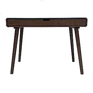 Christopher Knight Home Peninah Mid-Century Rubberwood Writing Desk, Charcoal Grey / Medium Brown