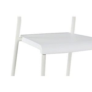 Lucky Theory Humble Crew Lightweight Desk Chair, Plastic, White White 19D x 16W x 30H in