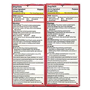 Children's Tylenol Grape Splash Flavored Liquid, 4 Fl. oz, 2 pk. (pack of 2)