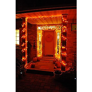 Vanthylit Halloween Decorations, 81.7Ft 200LT Halloween String Lights with Music Sync Spooky Sounds Lighted Halloween Fairy Lights for Indoor and Outdoor Patio Lawn Garden (Orange)