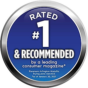 Kenmore Arlington Healthy Nonstick Ceramic Coated Forged Aluminum Induction Cookware, 12-Piece, Metallic Red