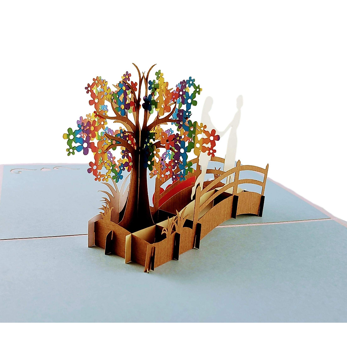 iGifts And Cards Awesome Lesbian Couple True Love 3D Pop Up Greeting Card - Wedding, Marriage, Engagement, Anniversary, Half-Fold, Pride, Lovers, Women, Brides, Wives, LGBT, Romantic, Rainbow