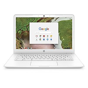 HP 14in Celeron N3350 4GB SDRAM 32GB eMMC Chromebook Snow White (Renewed)