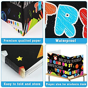 24 Pcs Privacy Boards for Student Desks Chalkboard Classroom Desk Divider Table Desk Privacy Panel Privacy Folders Screen Partition for School Teacher Student Study Test Shield Home Class (Chalkboard)