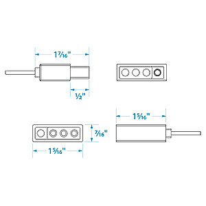 Seachoice Trailer Y Harness, Marine Grade, for Wishbone Trailers, 25 Ft. Long, 48 in, Vehicle Side Connectors