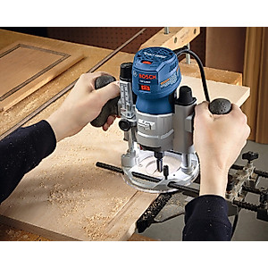 Bosch GKF125CEPK Colt 1.25 HP (Max) Variable-Speed Palm Router Combination Kit , Blue, 5.8 x 11 x 10.5 inches