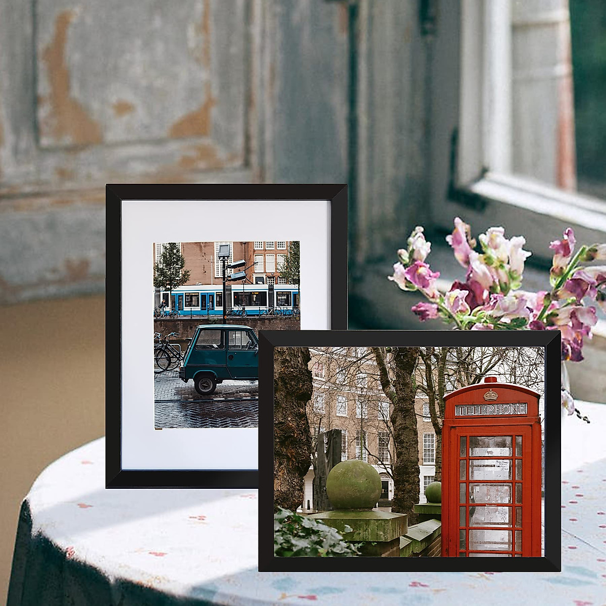 BESCRCL 11x14 Picture Frame Black Set of 6, Display Pictures 8x10 with Mat or 11x14 without Mat, Photo Frames for Wall Mounting