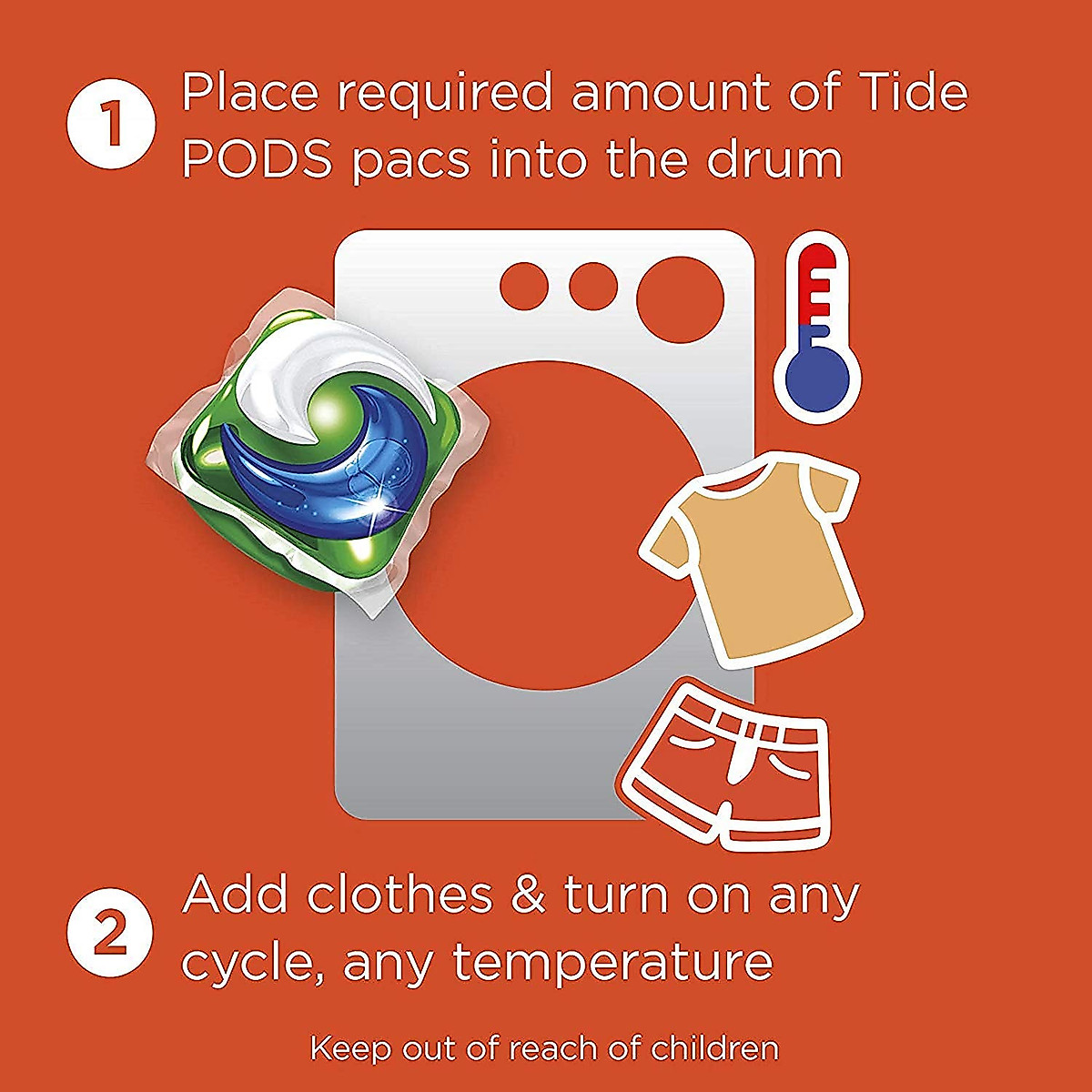 Tide Pods Laundry Detergent - 4 in 1 With Downy April Fresh - 12 Count Pods Per Package - Pack of 2 Packages