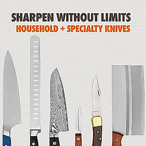 The Original Tumbler Rolling Knife Sharpener™ - Knife Sharpening Made Easy - Rolling Knife Sharpener Tool for Kitchen Knives - Knife Sharpener Kit Offers 15 & 20 Degree Sharpening