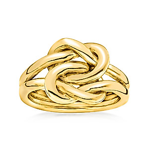 Ross-Simons Italian 18kt Gold Over Sterling Love Knot Ring. Size 6
