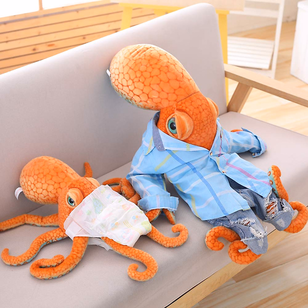 ERDAO Realistic Octopus Plush,Giant Stuffed Marine Animals Toy Gifts for Kids (21.6 inch)