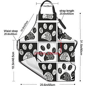 Waldeal Funny Cooking Kitchen Apron for Men Chef Women Dog Groomer With 2 Pockets