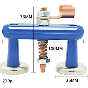 2023 Super Magnetic Welding Support Clip - 【New Version】Magnetic Welding Clamps, Adjustable Welding Ground Clamp w/ Sturdy Suction Head, for Welder Copper Tail Ground Connector (Sigle Magnet)