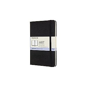 Moleskine Art Sketchbook, Hard Cover, Medium (4.5" x 7") Plain/Blank, Black, 88 Pages