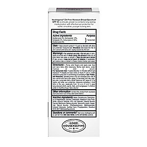 Neutrogena Oil-Free Daily Long Lasting Facial Moisturizer & Neck Cream with SPF 35 Sunscreen & Glycerin, Non-Greasy, Oil-Free & Non-Comedogenic Face Moisturizer, 2.5 fl. oz