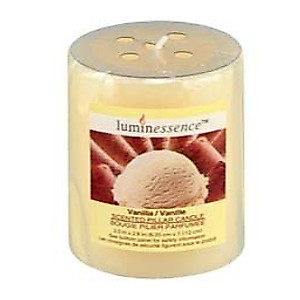Luminessence Set of 2 Vanilla Scented Pillar Candles
