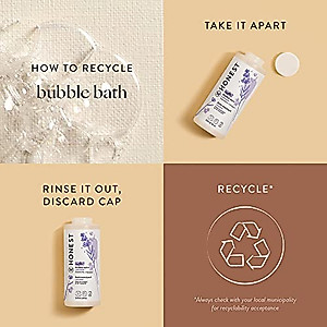 The Honest Company Truly Calming Lavender Bubble Bath, 12 fl. oz. and The Honest Company Truly Calming Lavender Shampoo + Body Wash, 10 Fl Oz (Pack of 1)