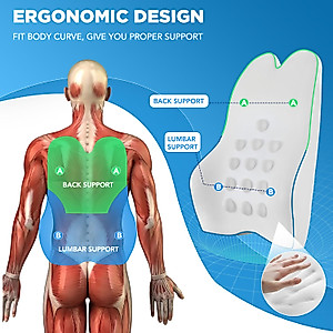 Iwacool Cooling Cervical Pillow for Neck Pain Relief and Lumbar Support Pillow for Car Seat