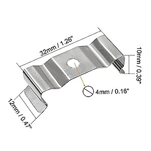 uxcell T8 Clips Bracket Hanger for Integrated Tube Light Fixture, Nickel-Plated Manganese Steel, Pack of 35