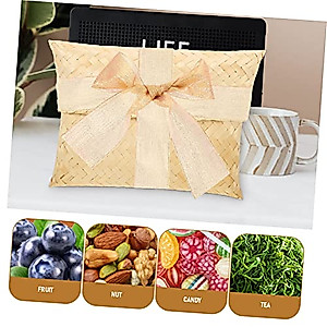 Hemoton 5pcs Bamboo Pillow Gift Box Pallet Racking Tablescape Decor Thai Sticky Rice Pillow Box Woven Sundries Basket Small Bamboo Woven Box Desktop Organizer Woven Baskets for Storage