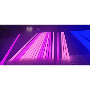 SENKOYU Car Detailing Led Garage Light Hexagon 14 Grid System Workshop Light Supermarket and Gym IP54 72900lm Modern Pink Light for Bar Club Hotel Game Room Party Decor Ceiling Lamp with Pink Border