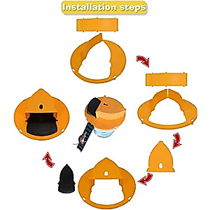 ZGANGZ 3Packs Mouse Trap Bucket Lid Mouse Traps for House Indoor Rat Trap Rat Traps Flip and Slide Bucket Mouse Trap Outdoor Humane Mouse Trap Updated Version Auto Reset Pest Control Traps, Yellow