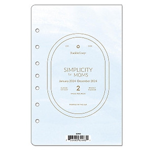 FranklinCovey - Simplicity for Moms Weekly Ring-Bound Planner (Classic, Jan 2024 - Dec 2024)