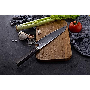 Kiritsuke Chef Knife,GRANDSHARP Kitchen Knife Damascus Pro Sharp VG10 High Carbon Stainless Steel 67-Layer Meat Sushi Fruit Cutting Cleaver Chef Knife[Gift Box]Ergonomic Wooden Handle-8 Inch