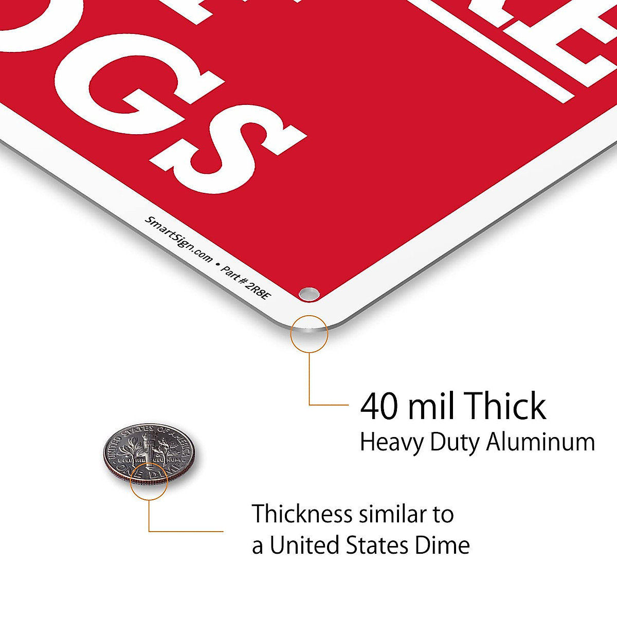 SmartSign "Beware of Dogs" Sign | 7" x 10" Aluminum