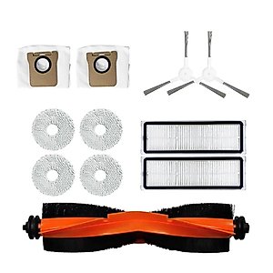 11pcs Main roller brush/side brush/mop cloth/dust bag/HEPA filter compatible with For Dreame L10S Ultra Xiaomi X10+ B101CN C102CN robot vacuum cleaner Accessory replacement