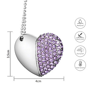 GARRULAX USB Flash Drive, 8GB / 16GB / 32GB / 64GB USB2.0 USB Memory Stick Date Storage Pendrive Thumb Drives(64GB,Purple)