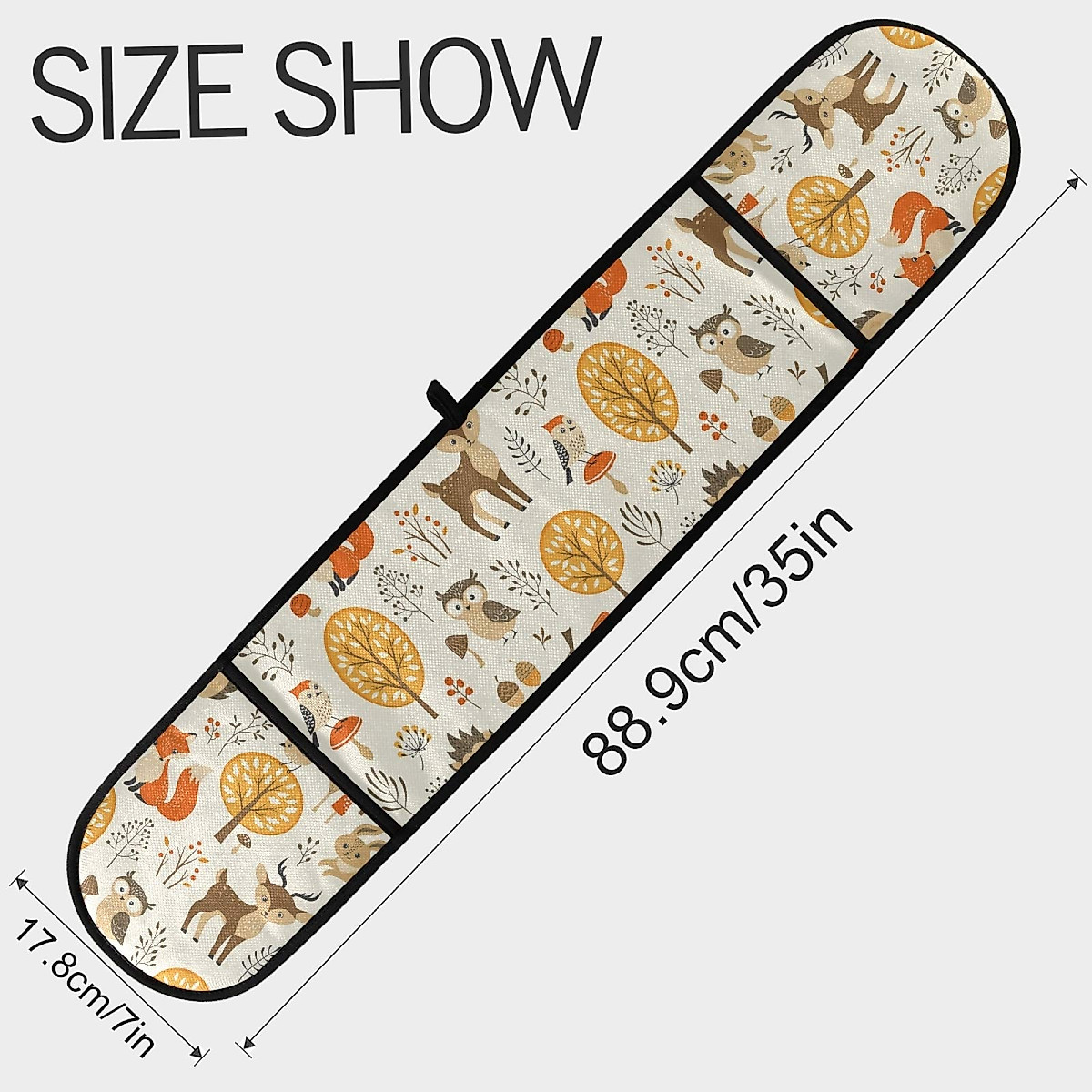 VIKKO Autumn Forest Animal Fox Double Mitt, Heat Resistant Kitchen Gloves Oven Mitts for Baking Microwave