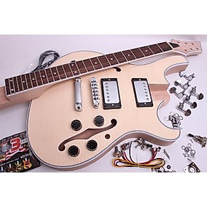 Carved Top Semi Hollow Guitar Kit