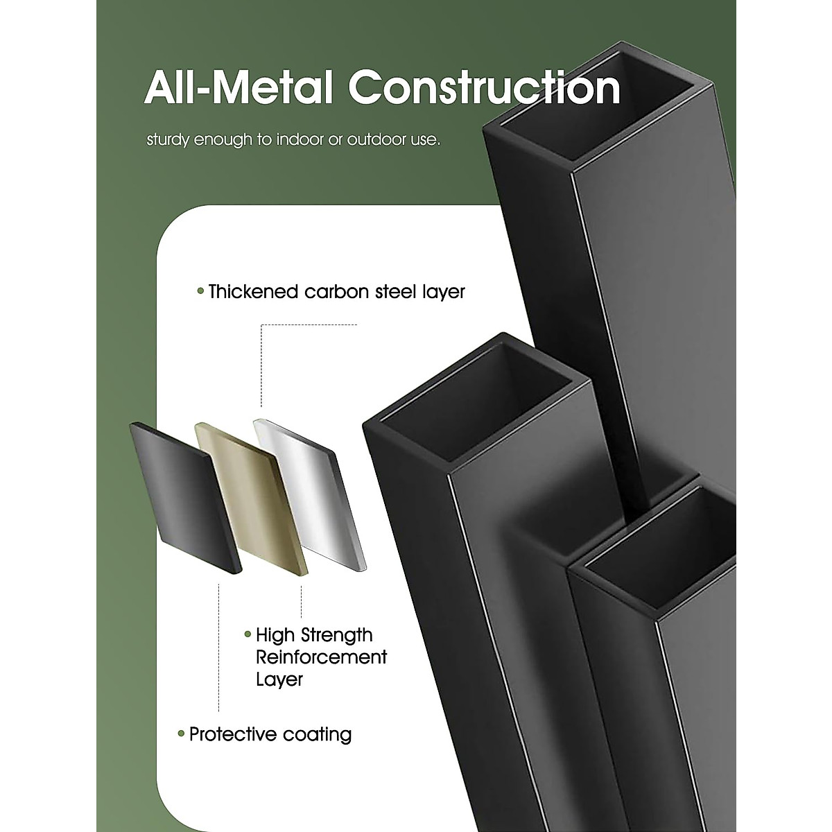 Heavy-Duty Garden Tool Organizer for Garage with 2 Stair-Climbing Wheels, Lawn & Yard Tool Storage Rack, Garage Tool Cart with Lockable Wheels, Outdoor Garden Tool Storage for Sheds