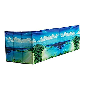 Balcony Privacy Screen Apartment Railing, Deck Privacy Screens, 3ft X 16ft 100% Opaque Polyester Windproof Sun Shade UV Protection Privacy Screen for Porch, Apartments