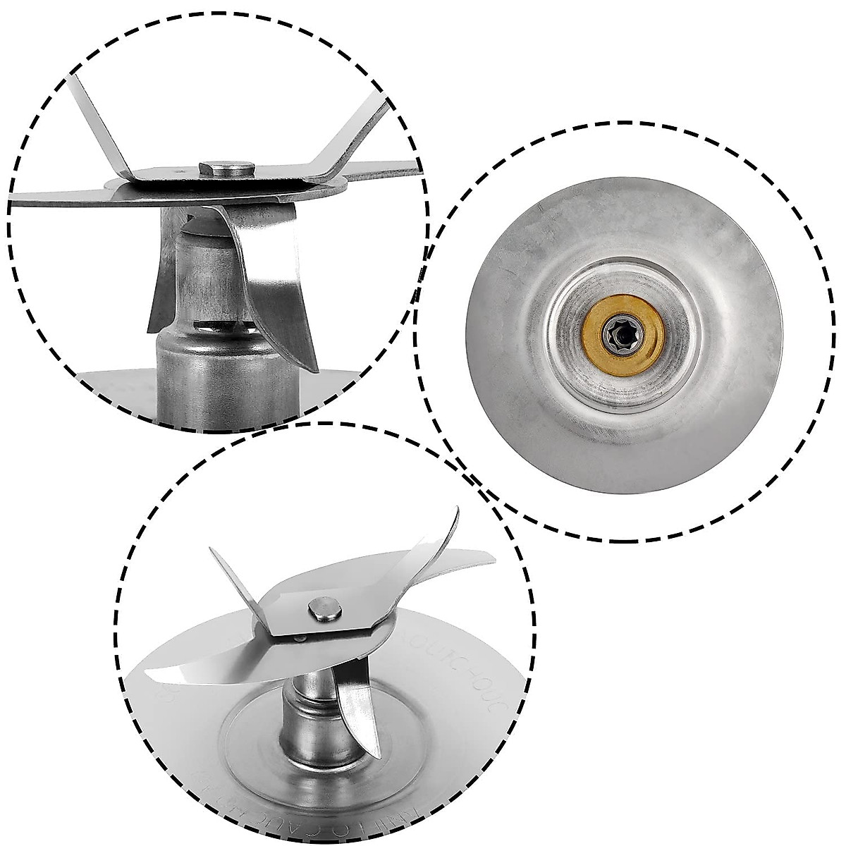 Pro 1200 Blender Blade Stainless Steel Replacement for Oster Pro 1200 Blender Accessory with One Rubber O Ring Gasket for Oster Pro 1200 Blender Replacement Parts