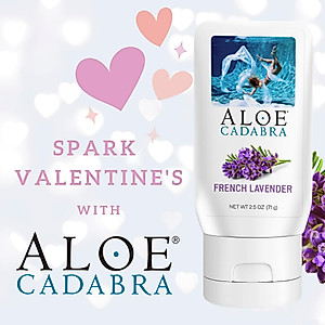 Aloe Cadabra Flavored Personal Lubricant and Vaginal Moisturizer, Organic Edible Aloe Lube for Men, Women and Couples, Non-Staining, pH Balanced, Toy Compatible (French Lavender, 2.5 Ounces, 1 Pack)