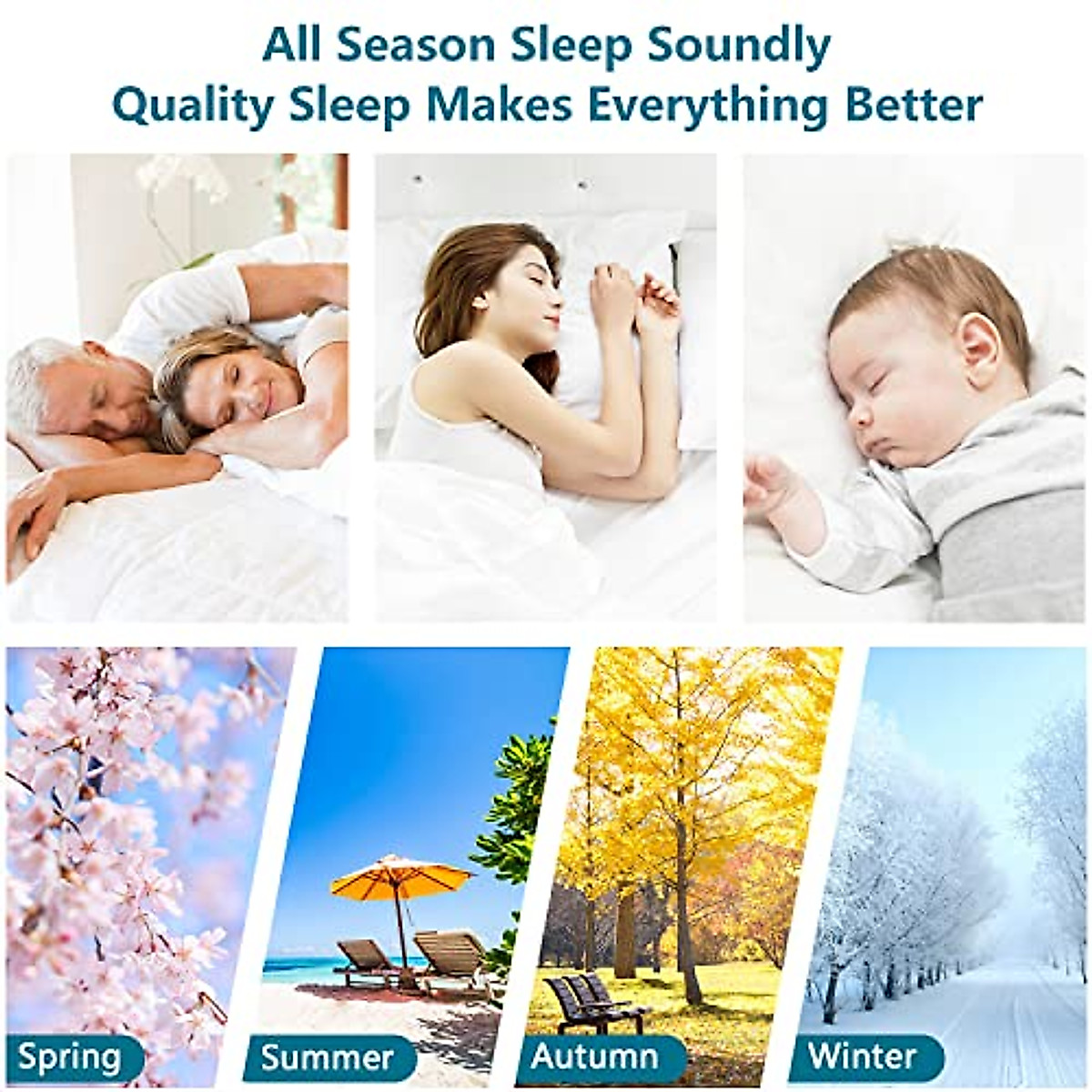 CHOKIT Luxury Soft 5D Spiral Fiber Queen Mattress Topper, Extra Thick Mattress Pad Cover for Back Pain Relief, Cooling Breathable Pillow Top Protector with 8-21" Deep Pocket, All Season Bedding