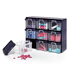Prym, Clear, 9 Compartments Organizer Box, Multicoloured