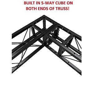 Cedarslink 2 Meter 6.56 ft. Square 8"x8" Black Trussing Box Truss Section Bolted